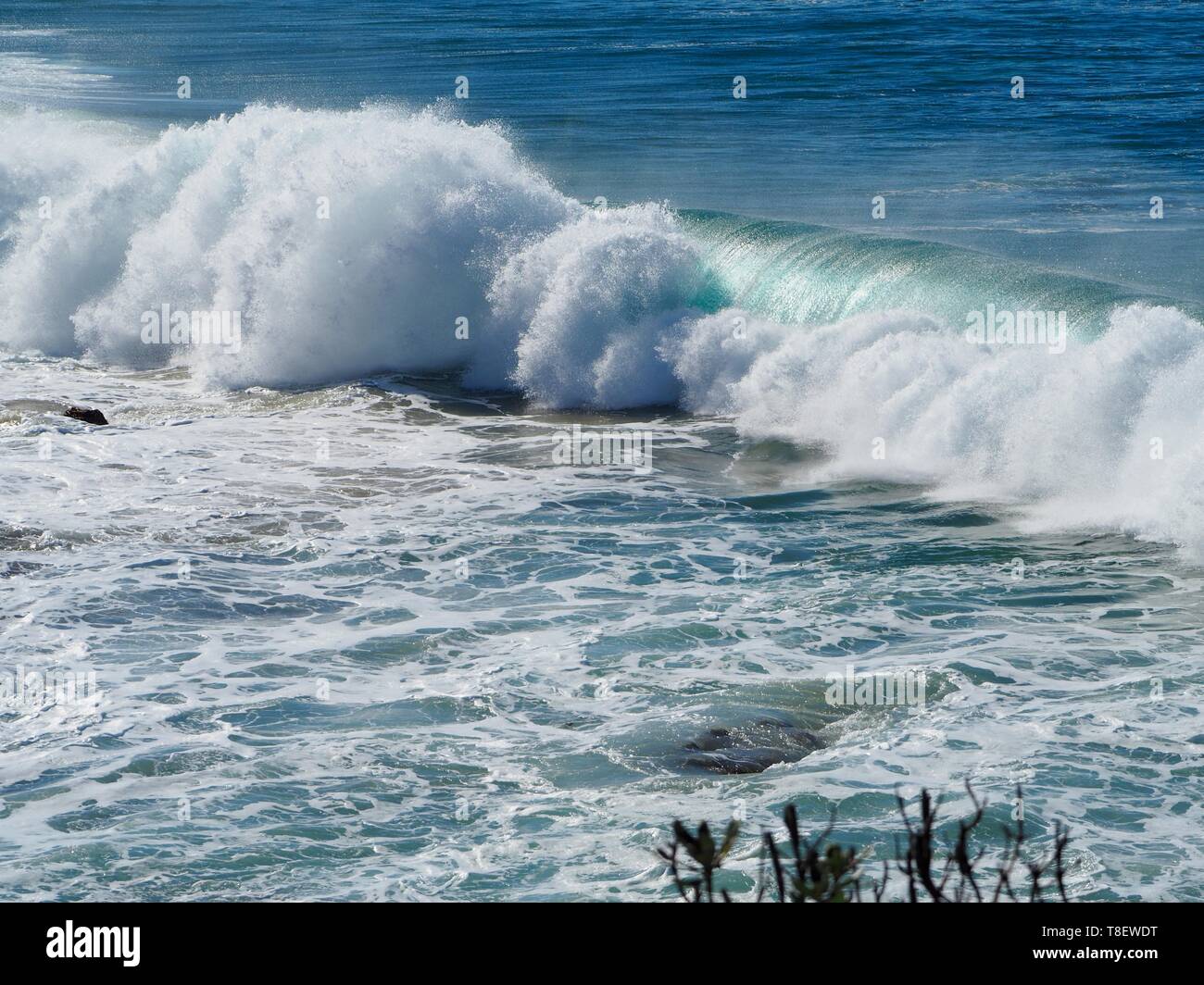 Waves at Australian Beach Stock Photo - Alamy