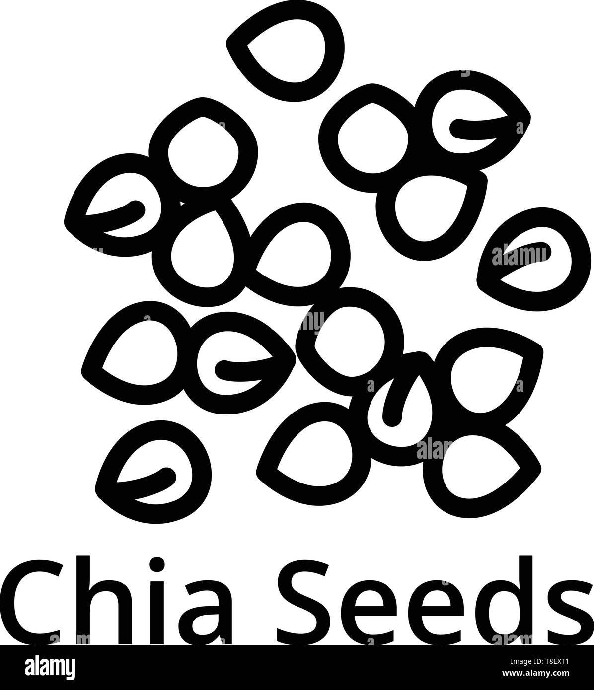 Healthy chia flax seeds Black and White Stock Photos & Images - Alamy