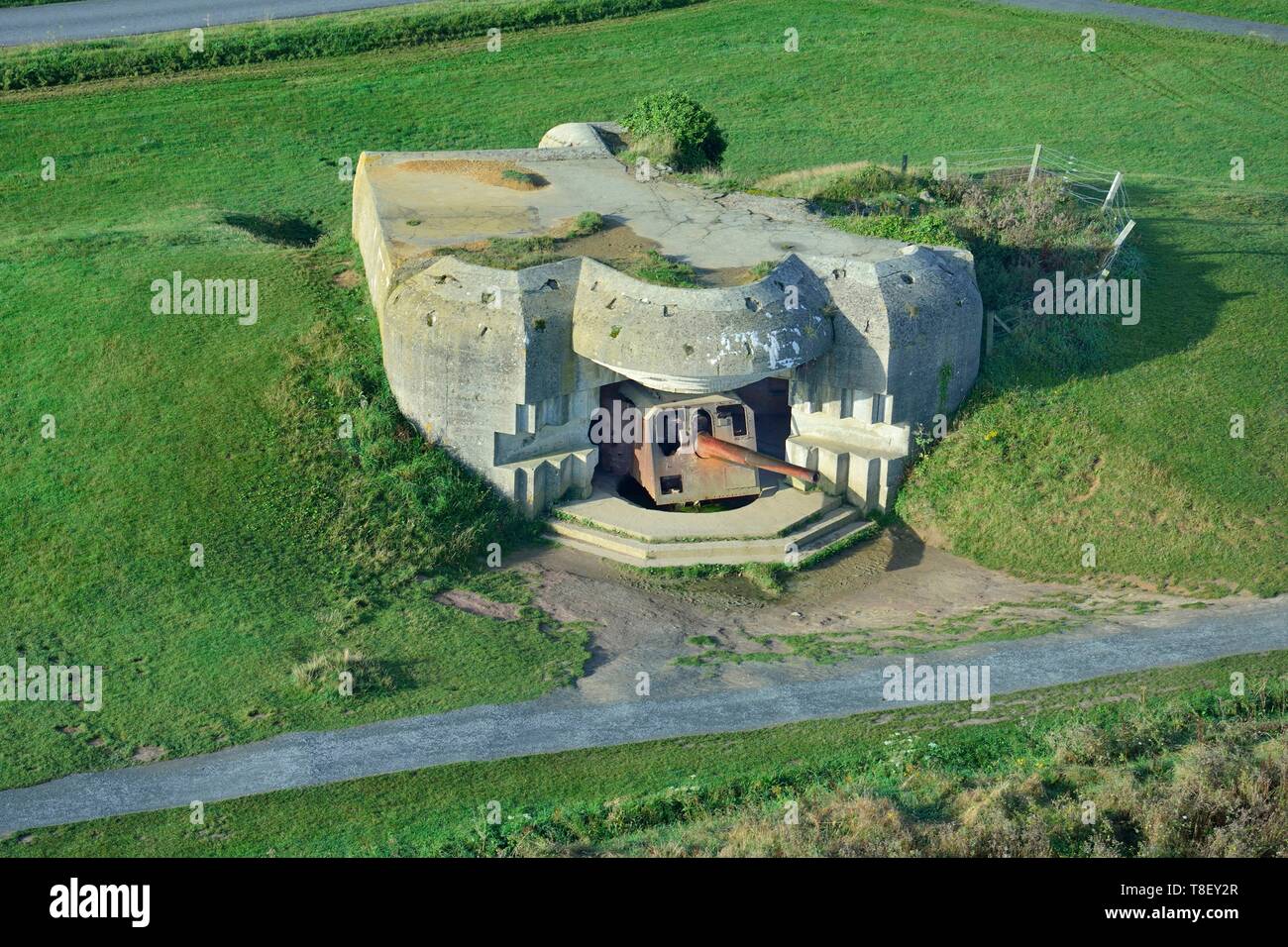 France, Calvados, Longues sur Mer, battery of shooting of the Atlantic ...