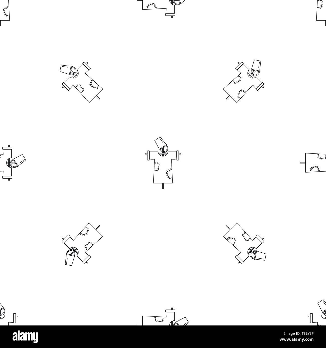 Garden scarecrow pattern seamless vector repeat geometric for any web design Stock Vector Image ...