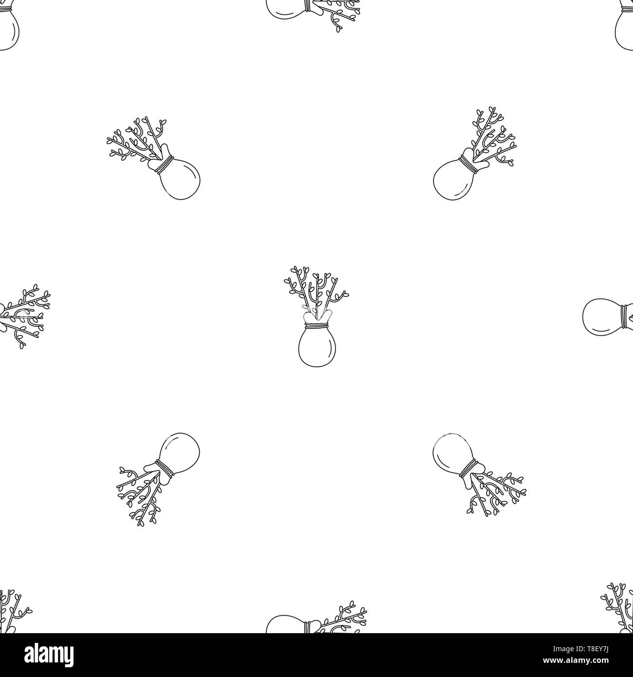 Plant seed pattern seamless vector repeat geometric for any web design ...