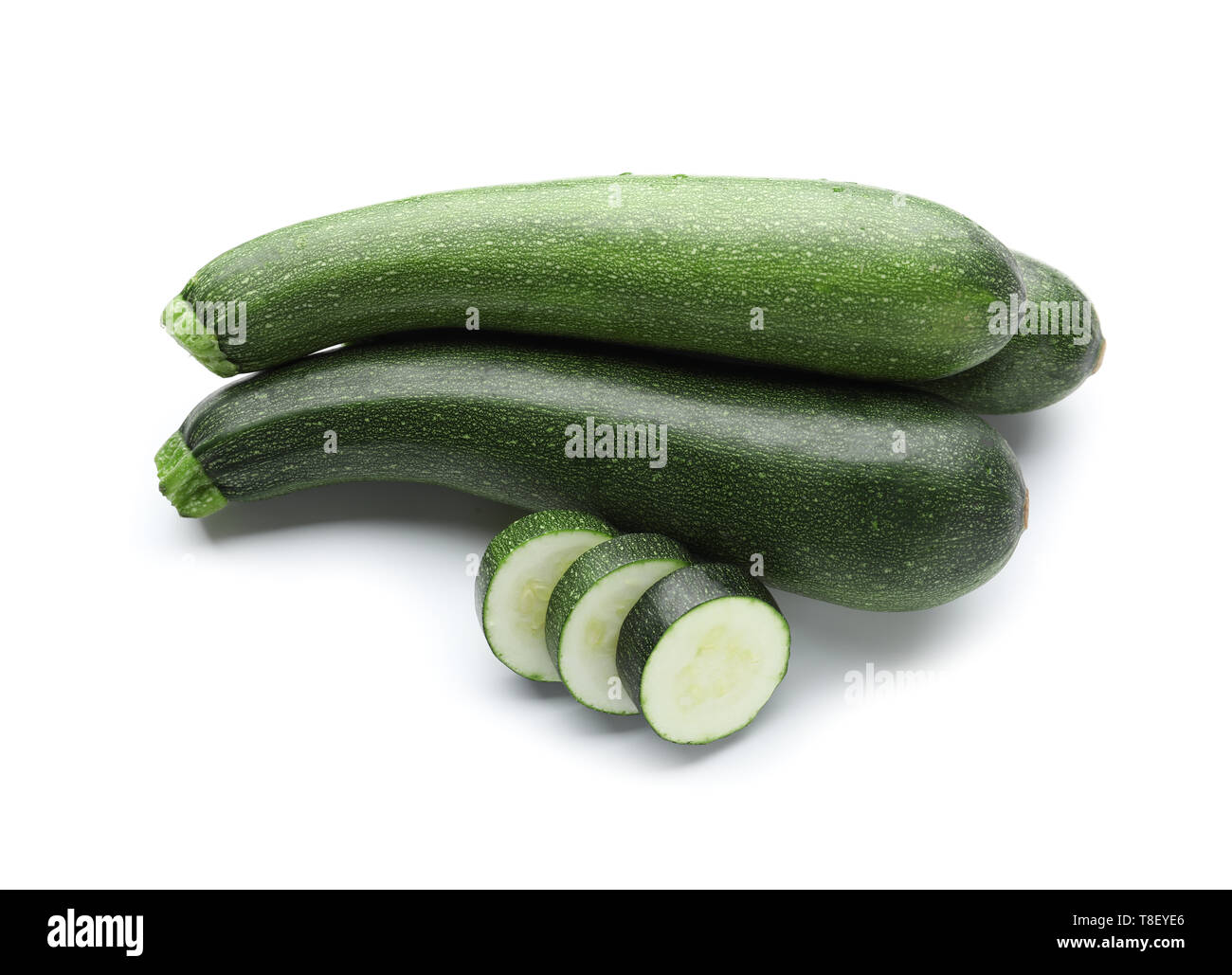 Fresh zucchini on white background Stock Photo - Alamy
