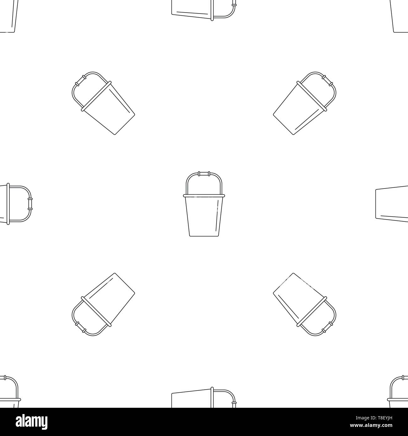 Farm bucket pattern seamless vector repeat geometric for any web design ...