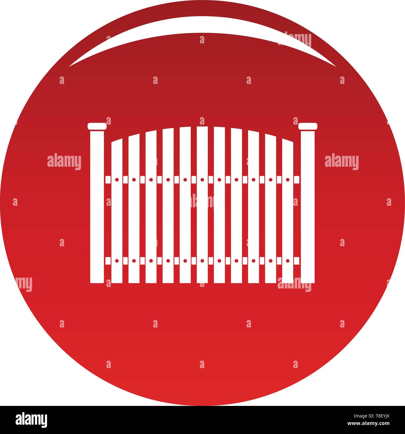 Wooden fence icon. Simple illustration of wooden fence vector icon for ...