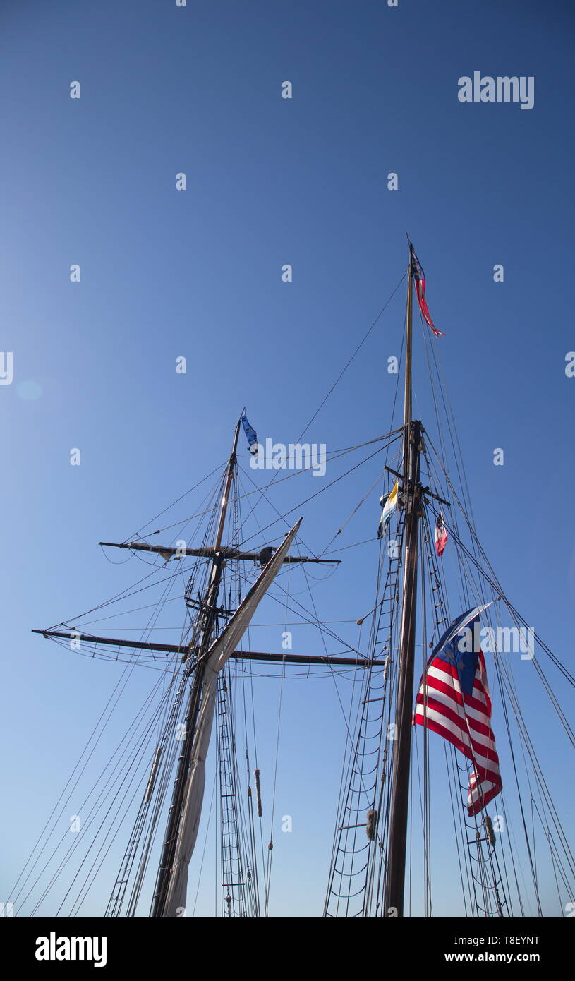American flag sail hi-res stock photography and images - Alamy