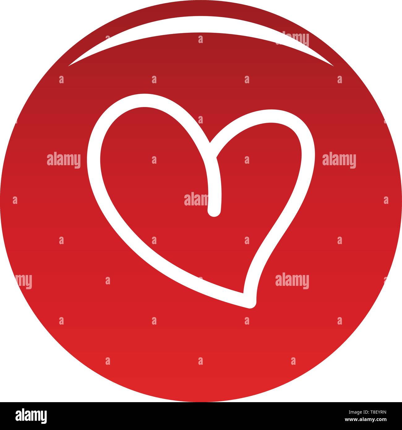 White heart icon. Simple illustration of white heart vector icon for ...