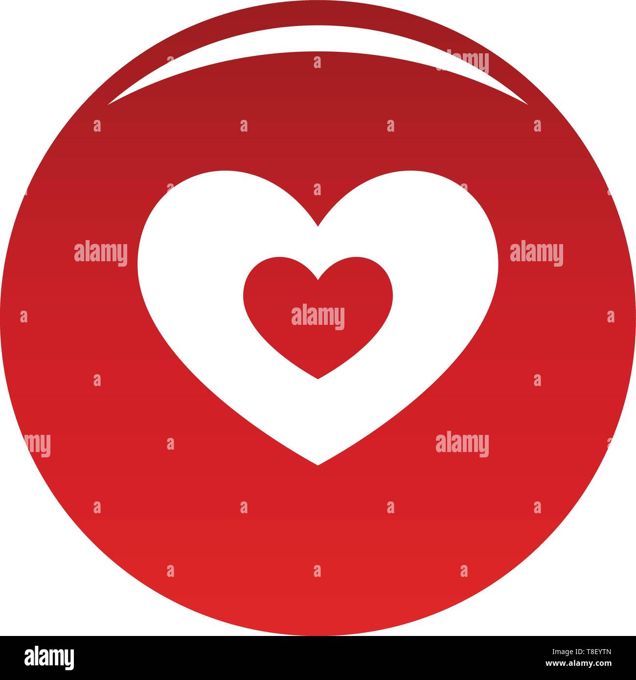 Double heart icon. Simple illustration of double heart vector icon for ...