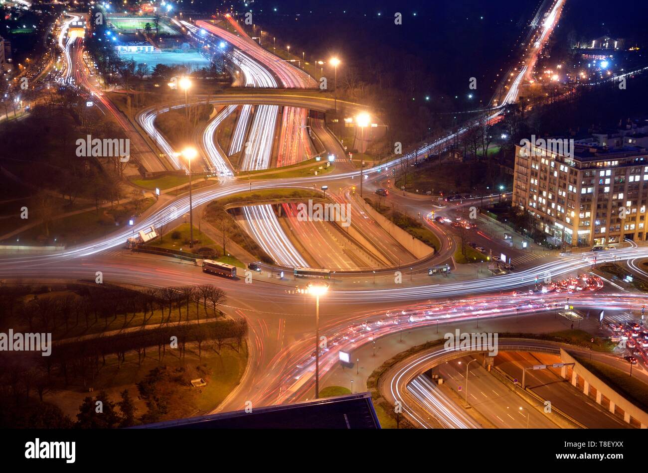 Road traffic paris highway hi-res stock photography and images - Alamy