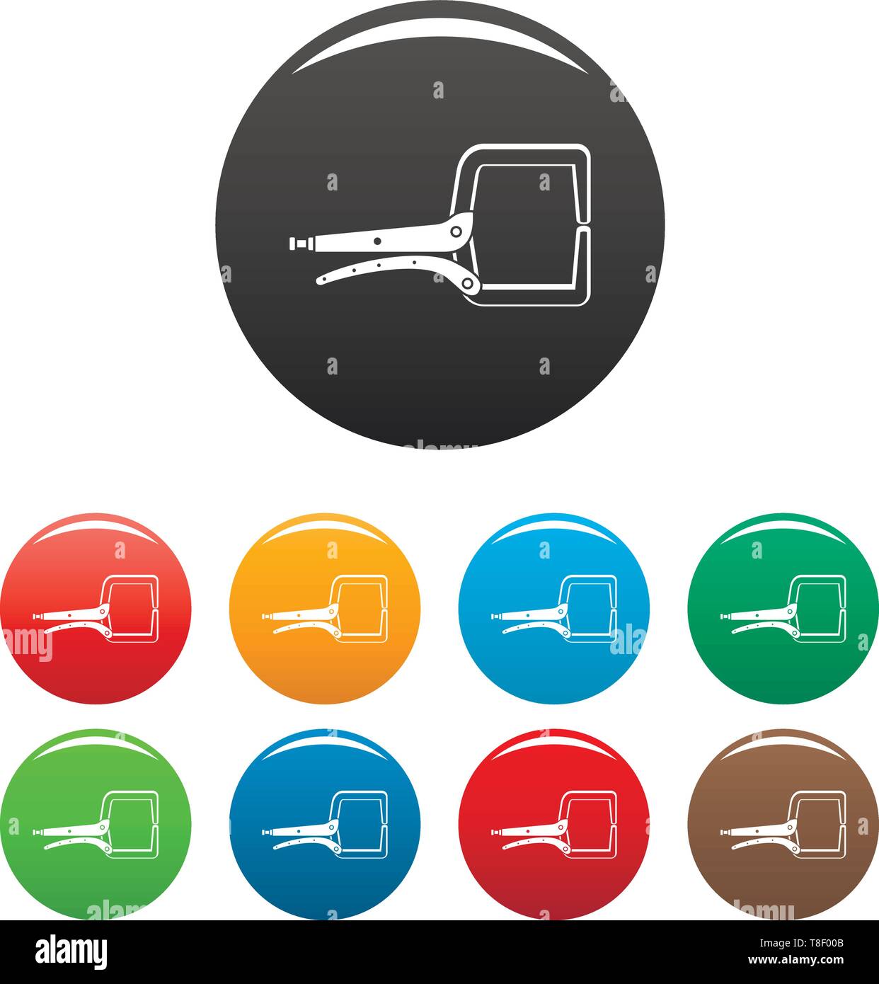 Electrical cable tool icons set 9 color vector isolated on white for ...
