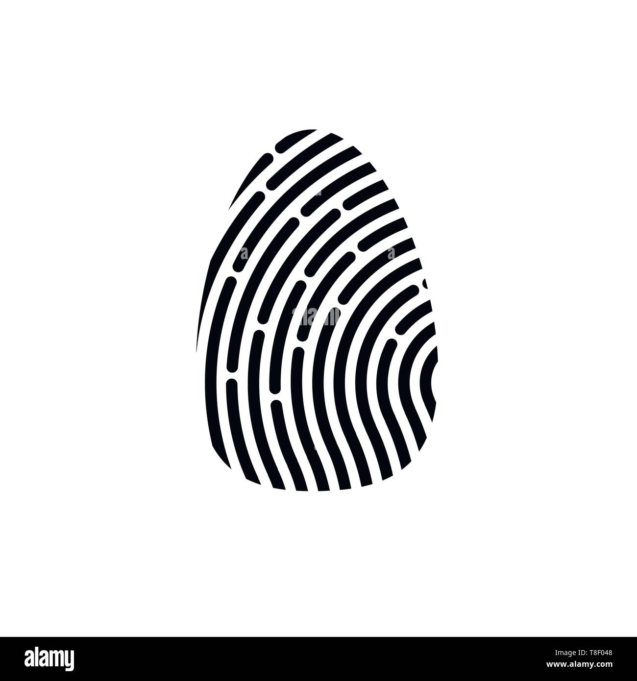 Fingerprint logo icon vector vector illustration eps10 on white ...