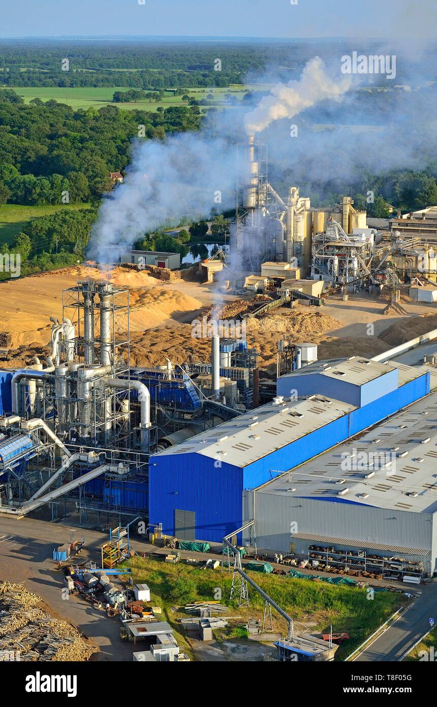 Aerial view to paper factory hi-res stock photography and images - Alamy