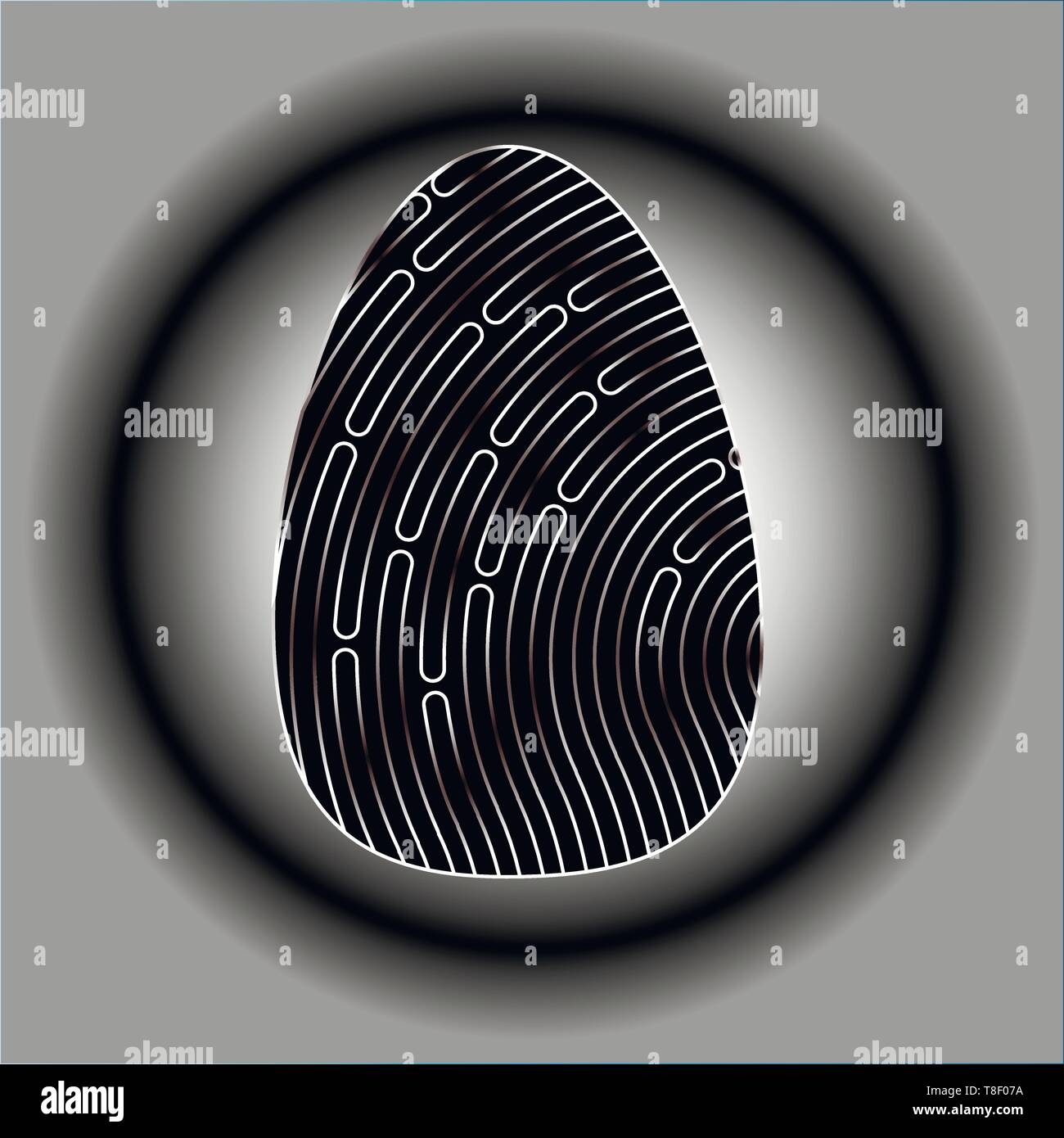 Fingerprint logo icon vector vector illustration eps10 on gray ...