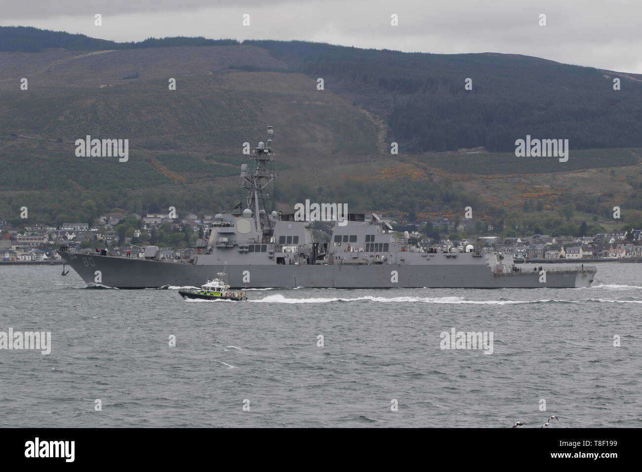 The US Navy's Arleigh Burke-class destroyer USS Roosevelt (DDG-80), and ...