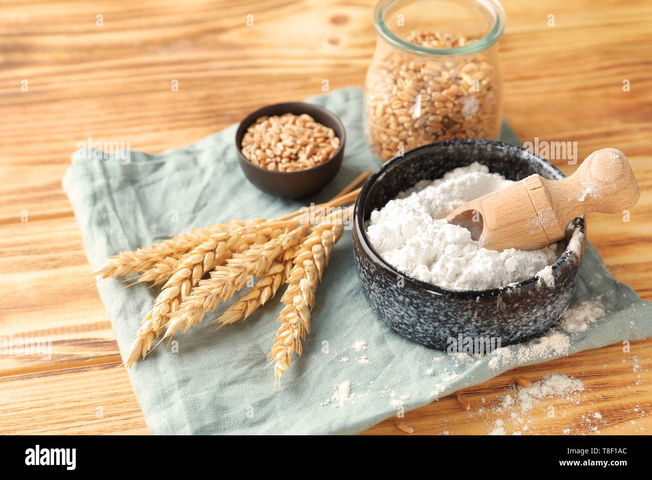 Composition wheat flour on hi-res stock photography and images - Alamy