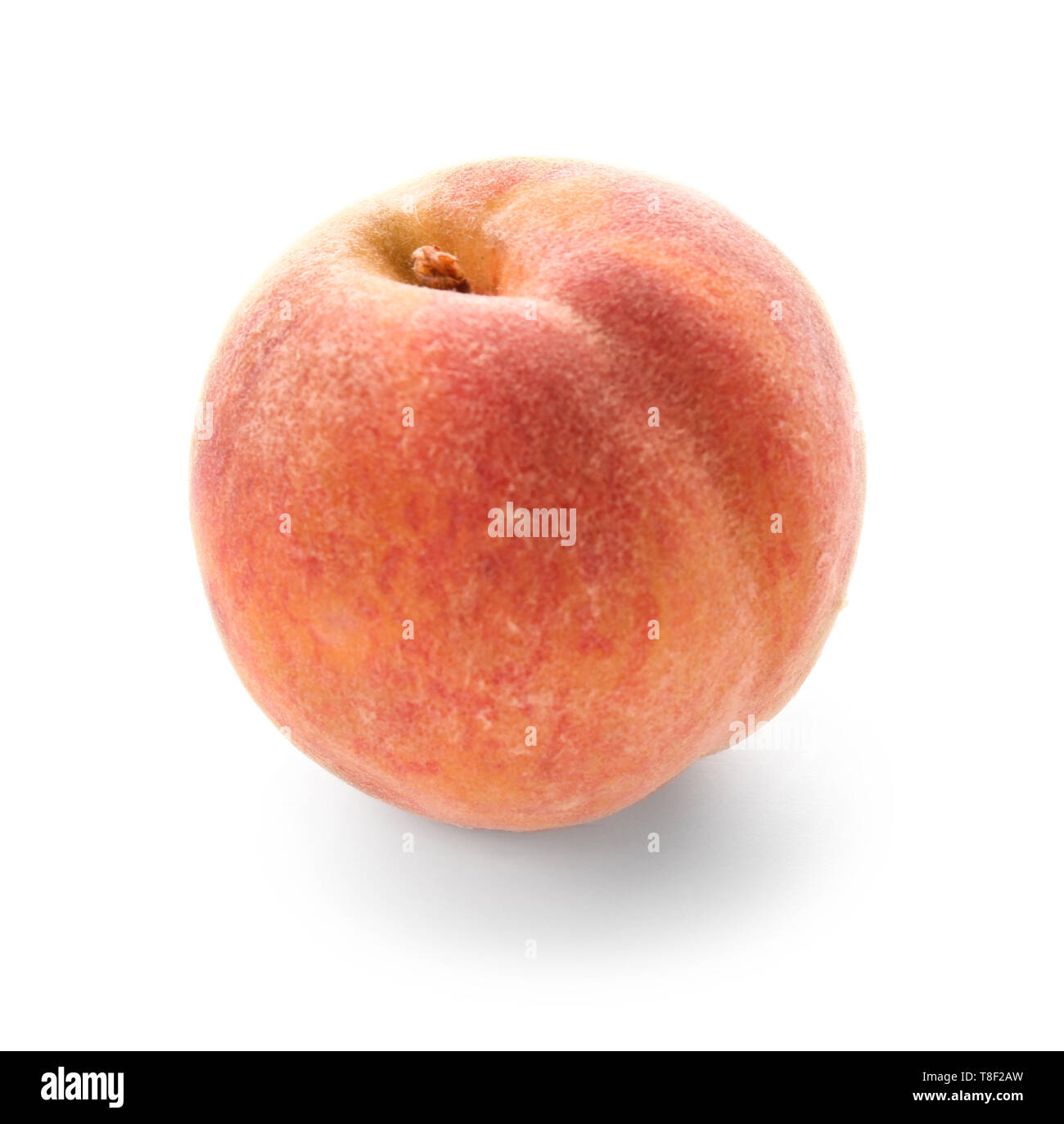 Fresh peach on white background Stock Photo - Alamy