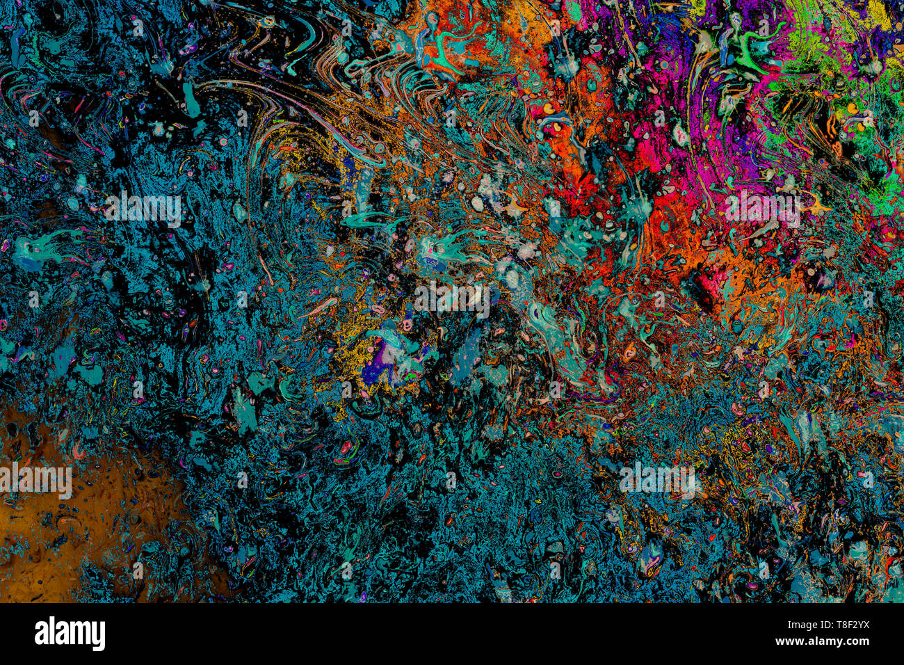 Traditional Ottoman Turkish abstract marbling art patterns as ...