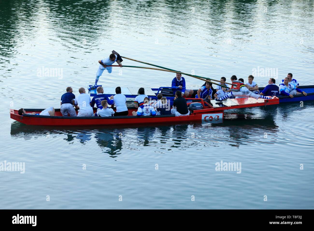 France, Drome, La Roche de Glun, nautical festival on the basin of Les ...