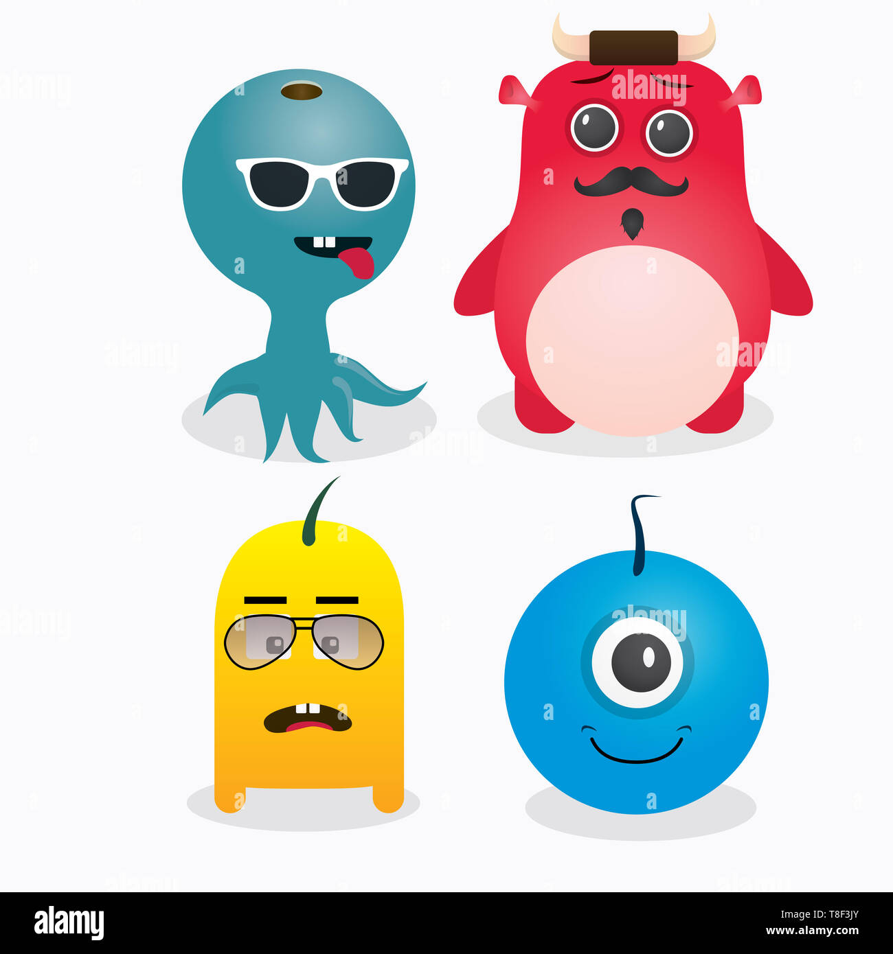 Cartoon Monsters Set High Resolution Stock Photography and Images - Alamy