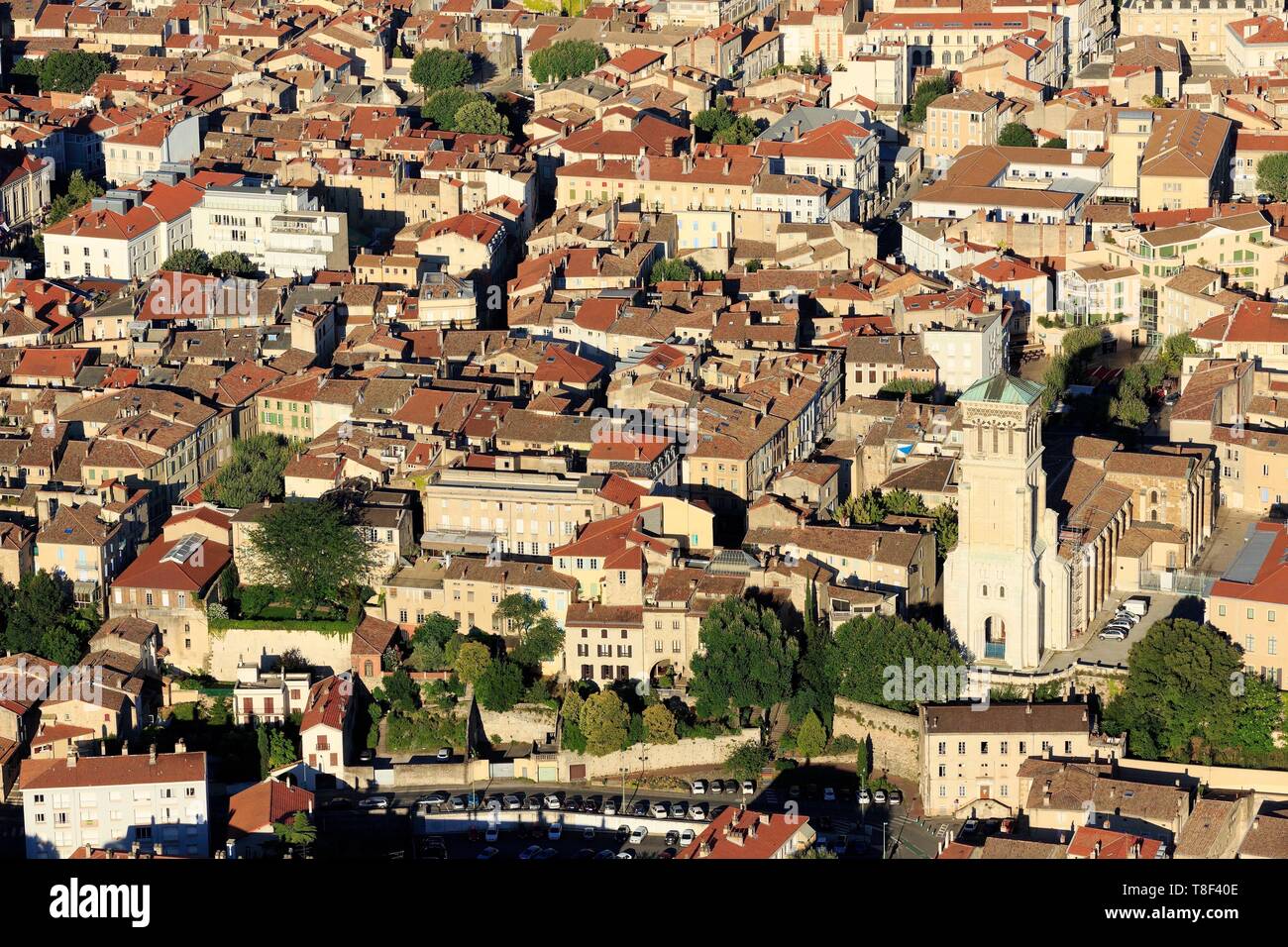 France Drome Valence Aerial View Stock Photo Alamy