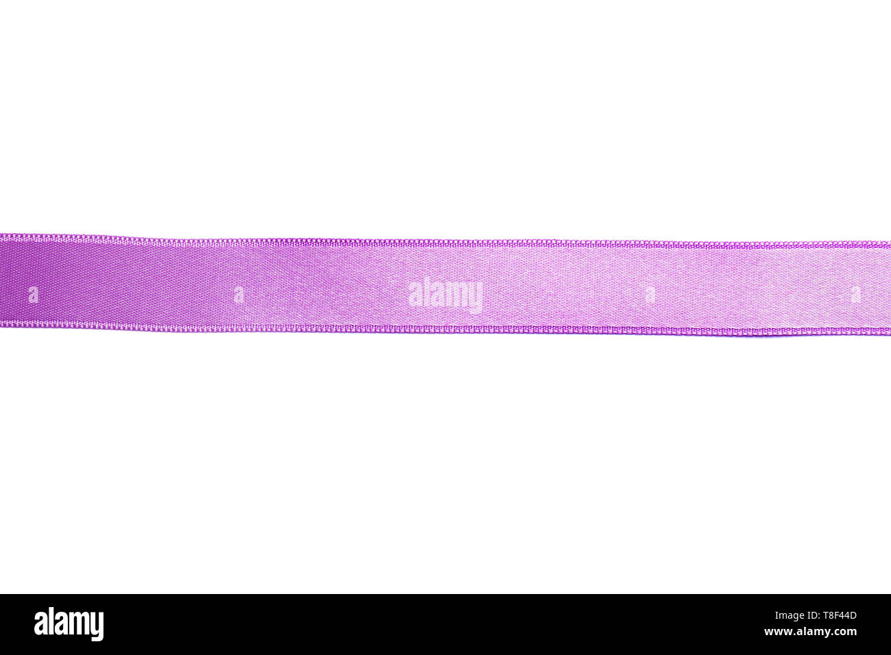 Purple satin ribbon on white background Stock Photo - Alamy