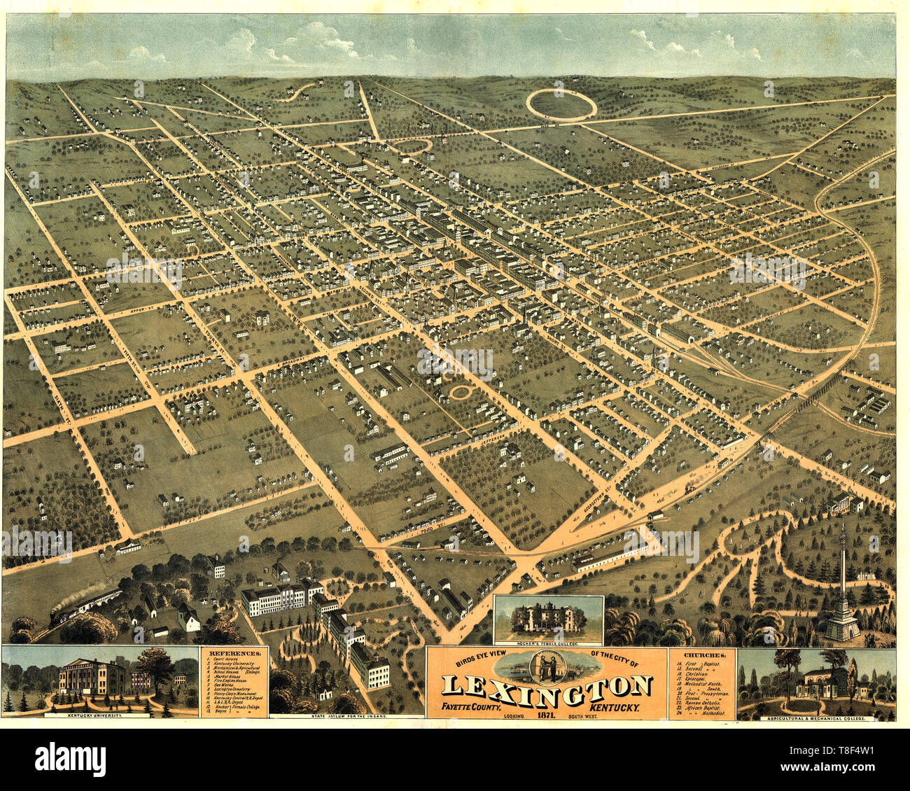 Lexington kentucky aerial hi-res stock photography and images - Alamy