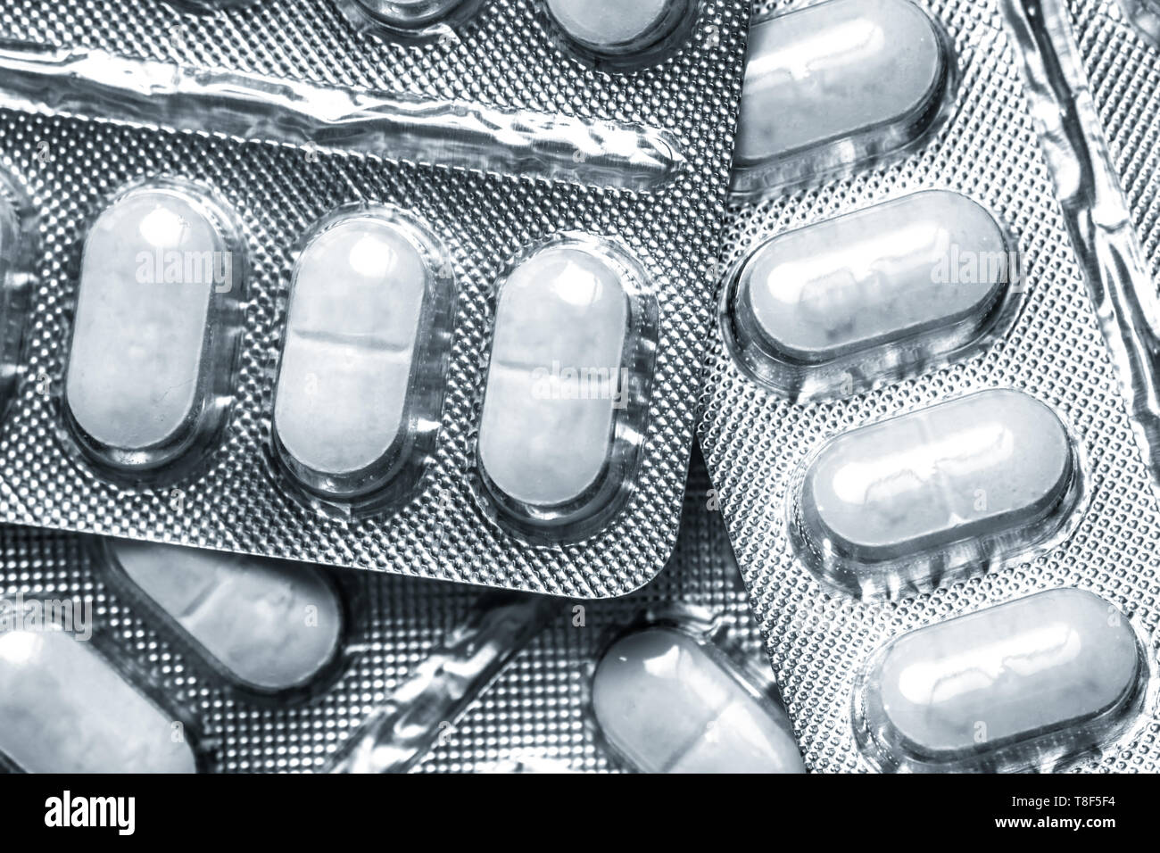 Medical background, white prescription medicine capsules in blister ...