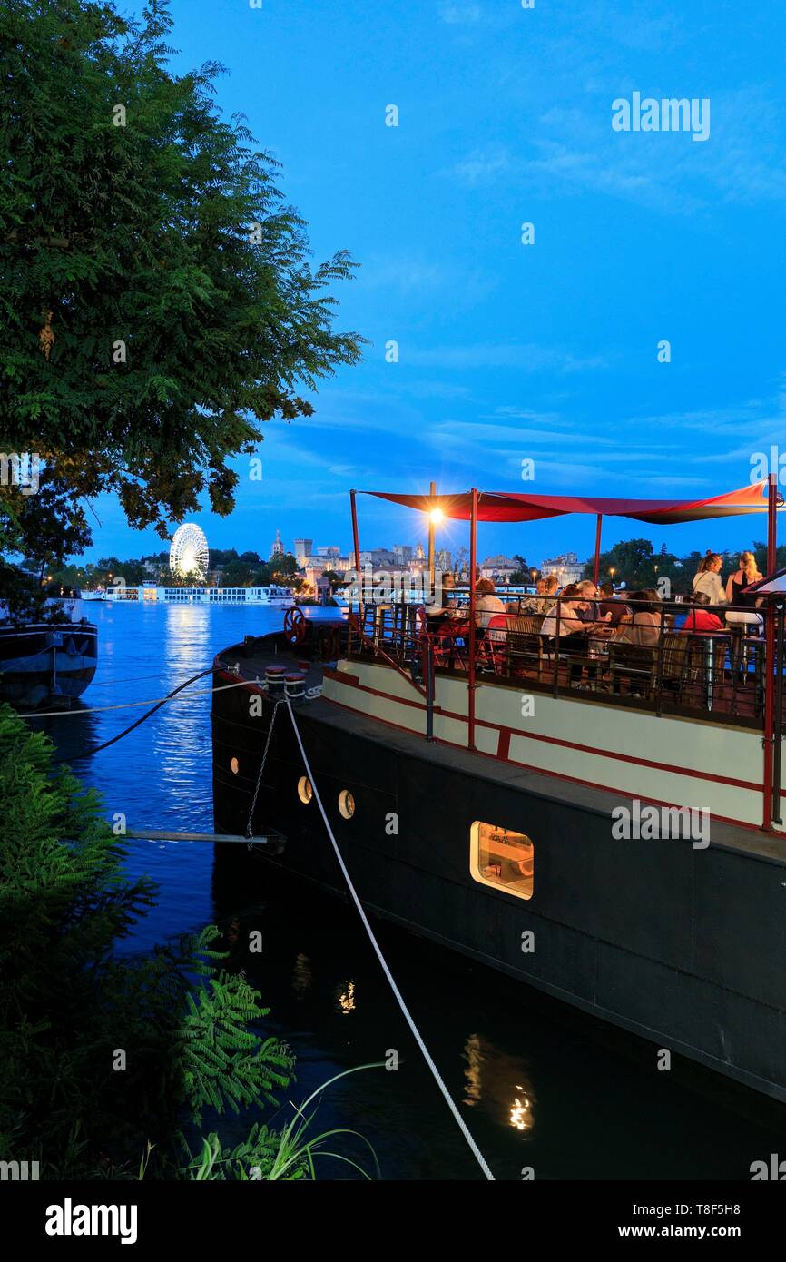 France, Vaucluse, Avignon, Wine Barge, Vinotage Stock Photo - Alamy