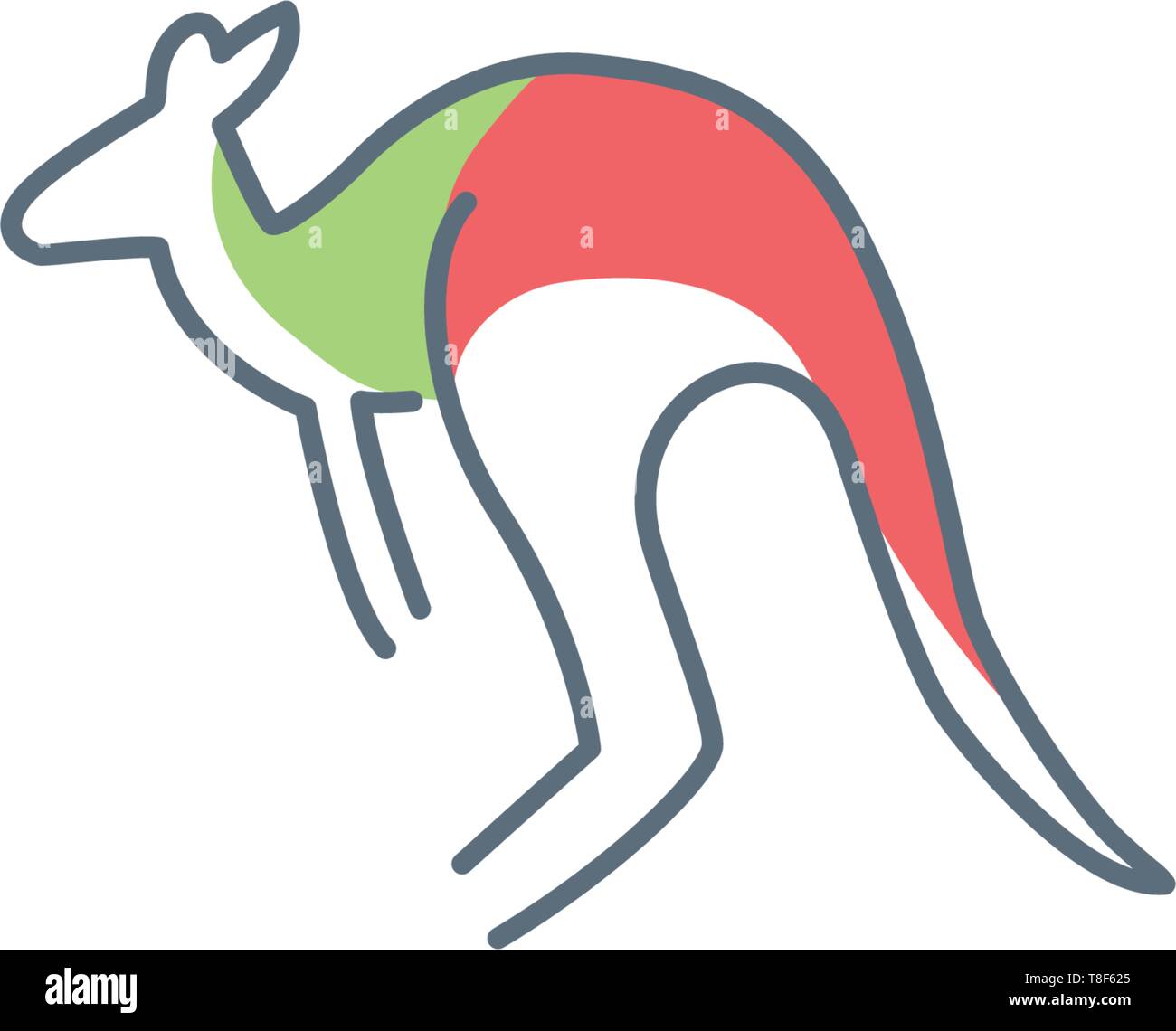 kangaroo logo design vector icon illustration element - vector Stock ...
