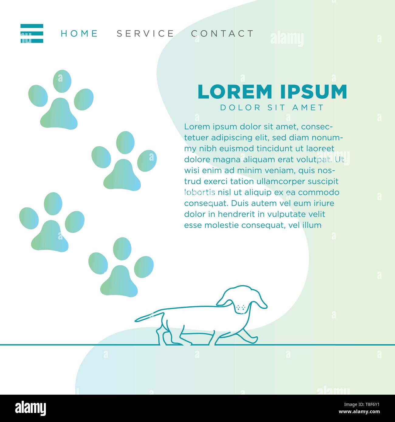 animal background web template page wallpaper - vector Stock Vector ...