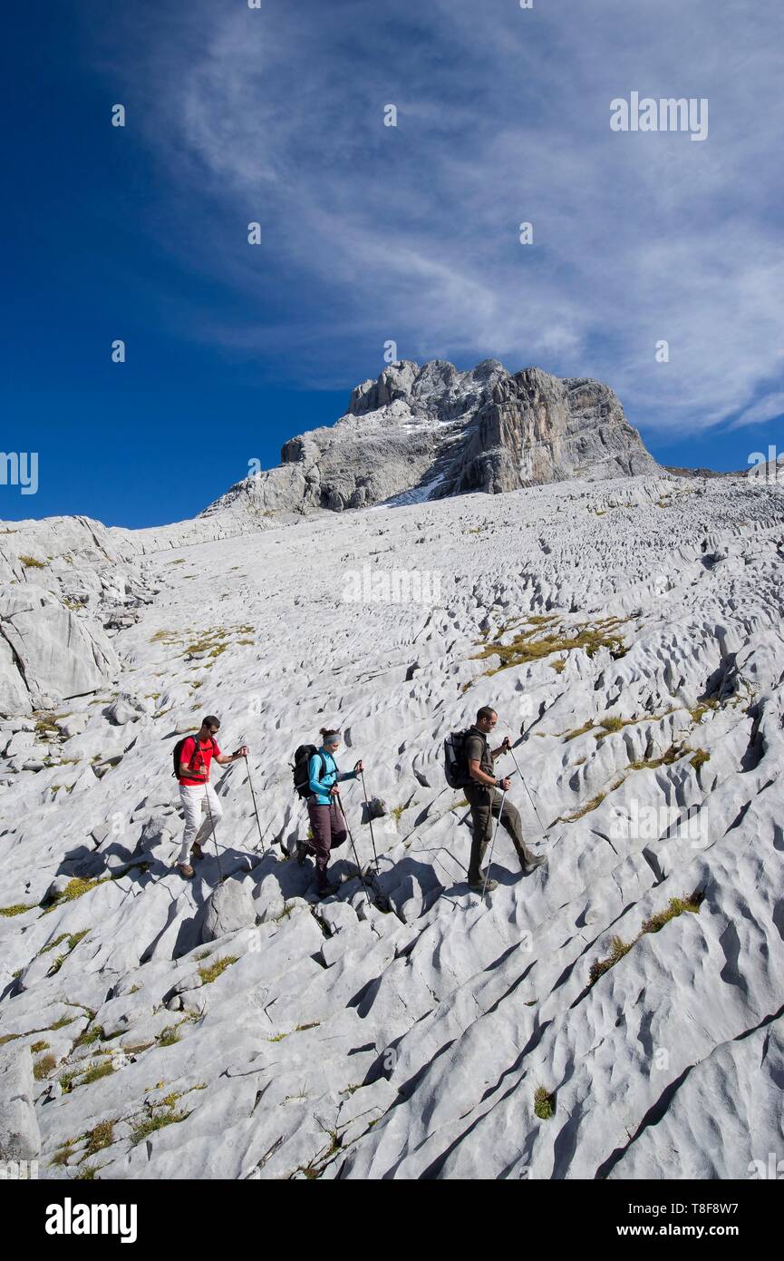 France, Haute Savoie, Le Grand Bornand, Aravis massif, hike to the ...