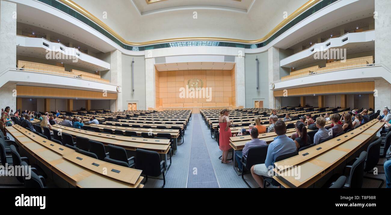 Switzerland, Geneva, Swiss Confederation, in the United Nations Palace ...