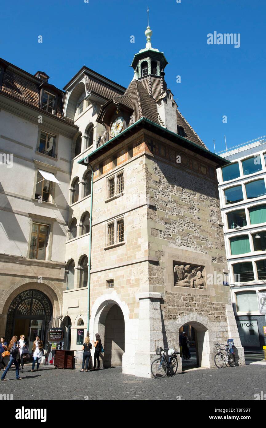 Switzerland, Geneva, Swiss Confederation, the square and the Molard ...
