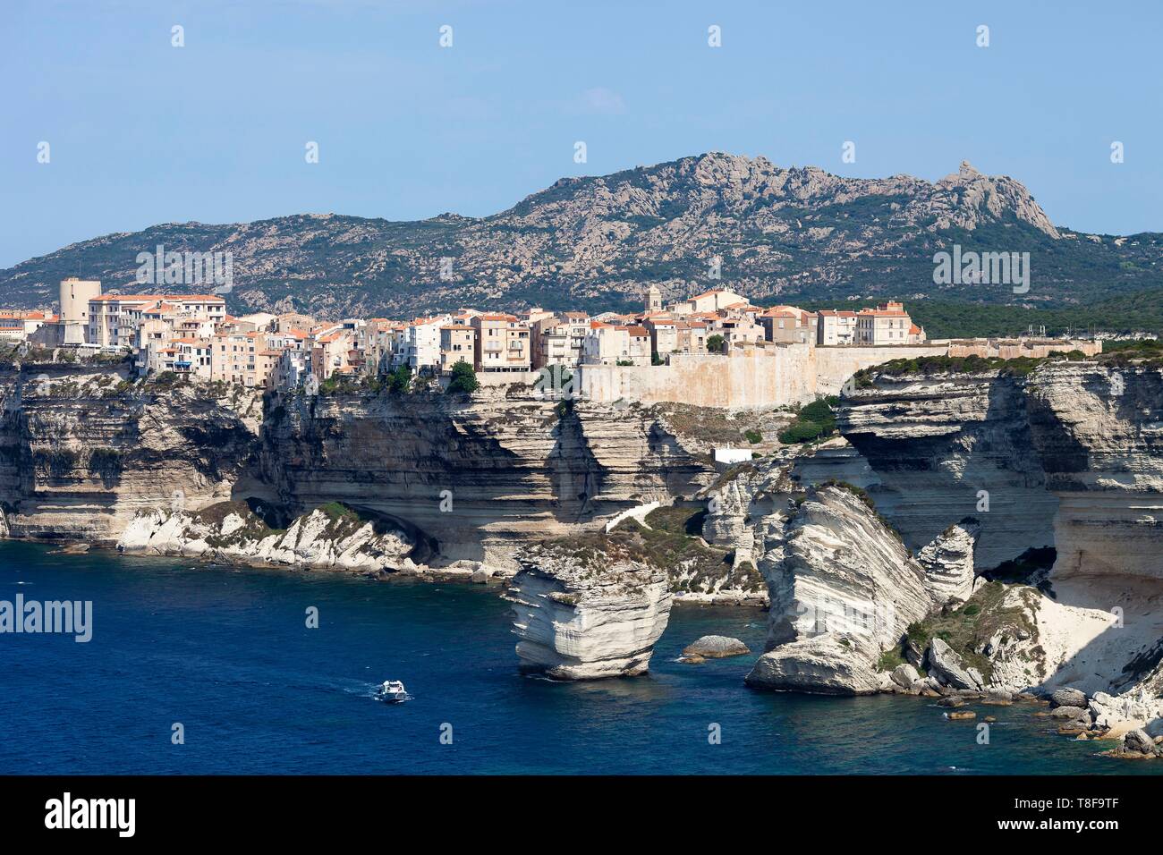 France, Corse du Sud, Bonifacio, the cliffs of Bonifacio Stock Photo ...