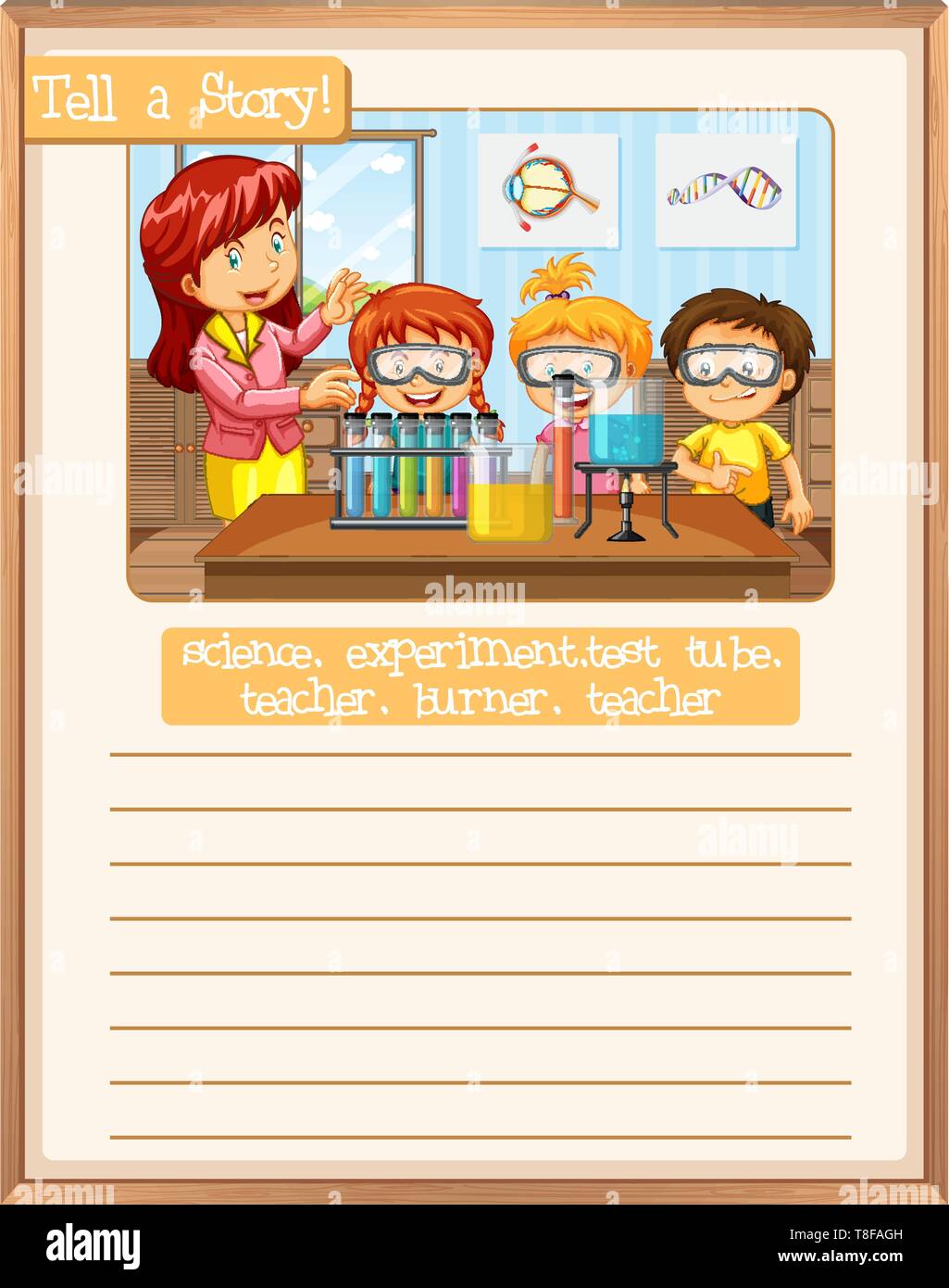 A picture narrative worksheet illustration Stock Vector Image & Art - Alamy