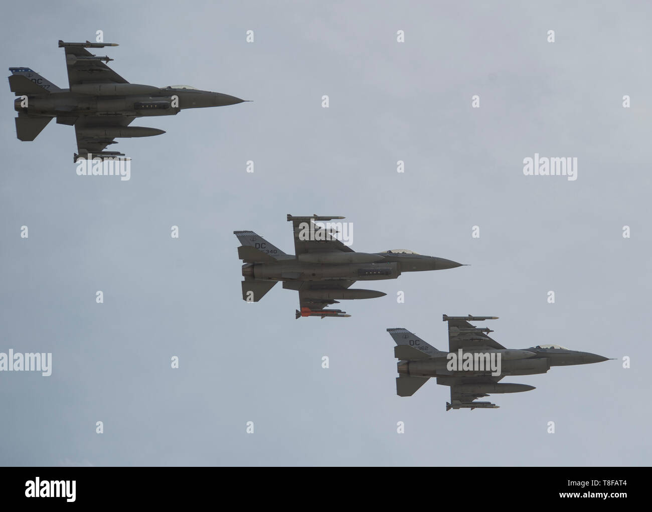 113th Fighter Wing F-16 Fighting Falcons fly in formation during the ...