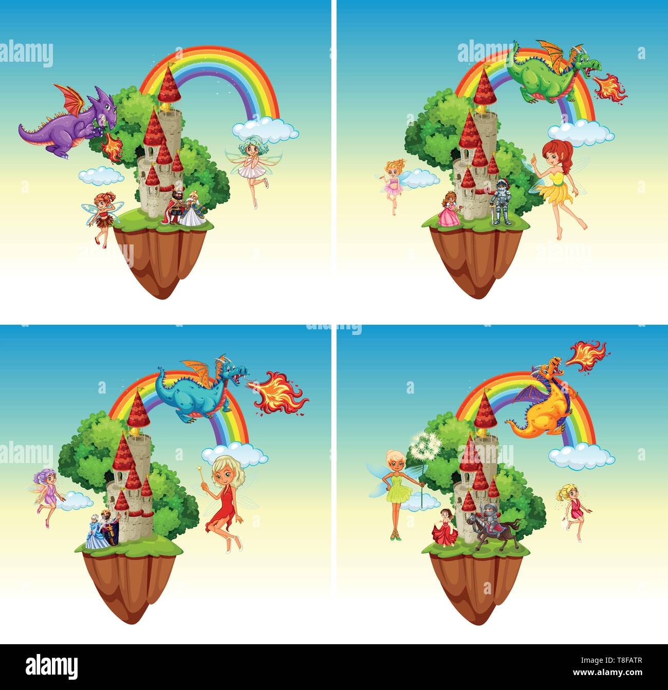 Set isolated fairy tale Stock Vector Images - Alamy