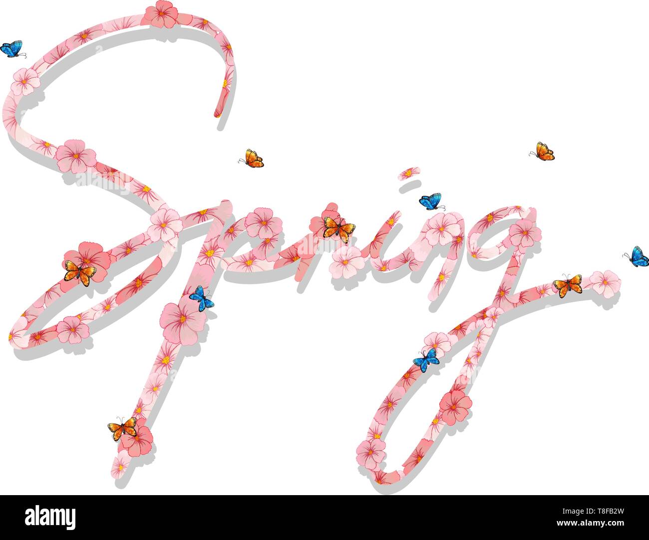 A spring text letter illustration Stock Vector Image & Art - Alamy