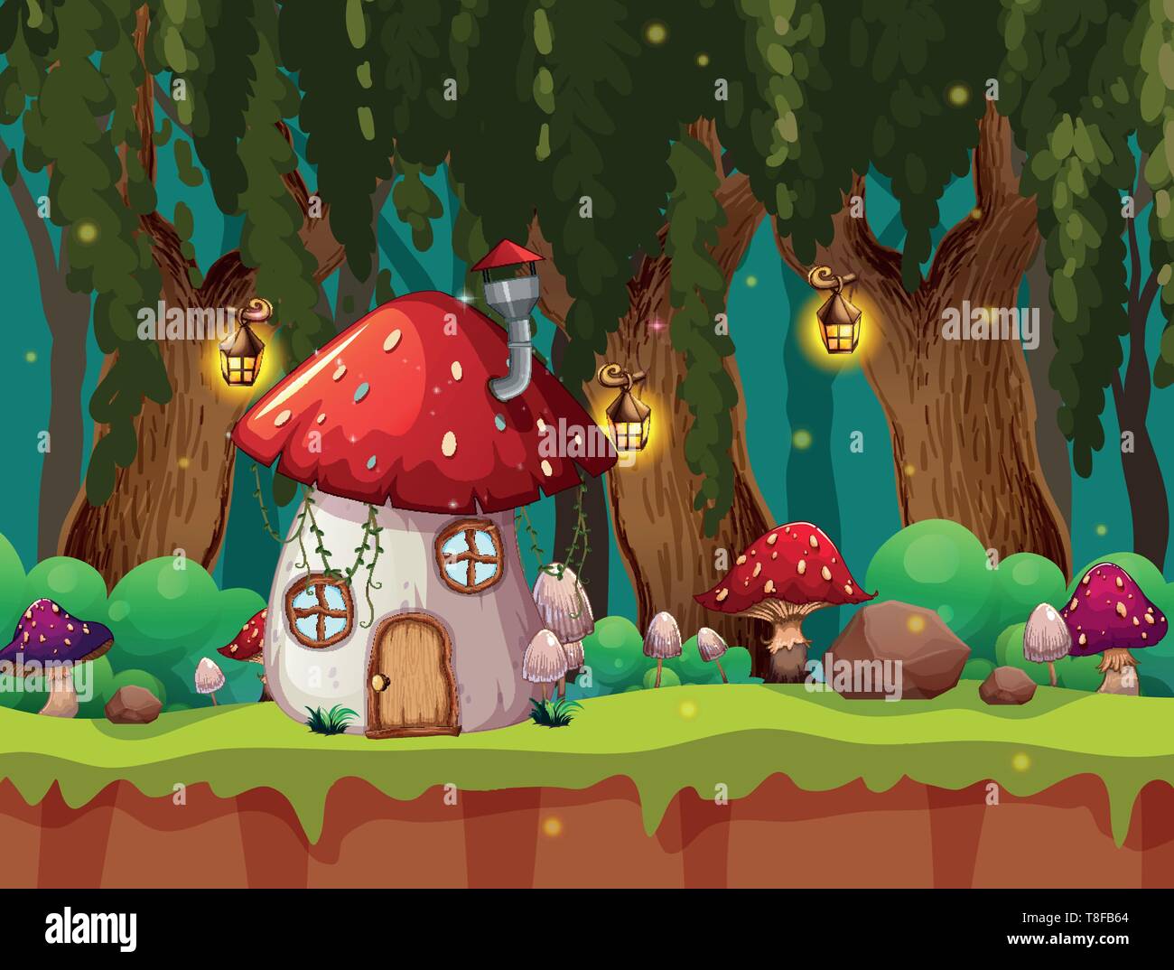 A fantasy magic scene illustration Stock Vector Image & Art - Alamy