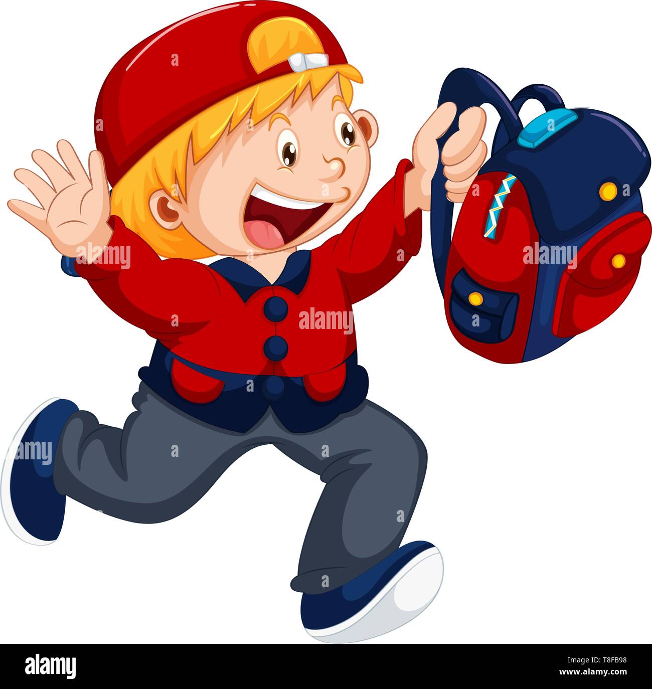 Cute student boy character illustration Stock Vector Image & Art - Alamy