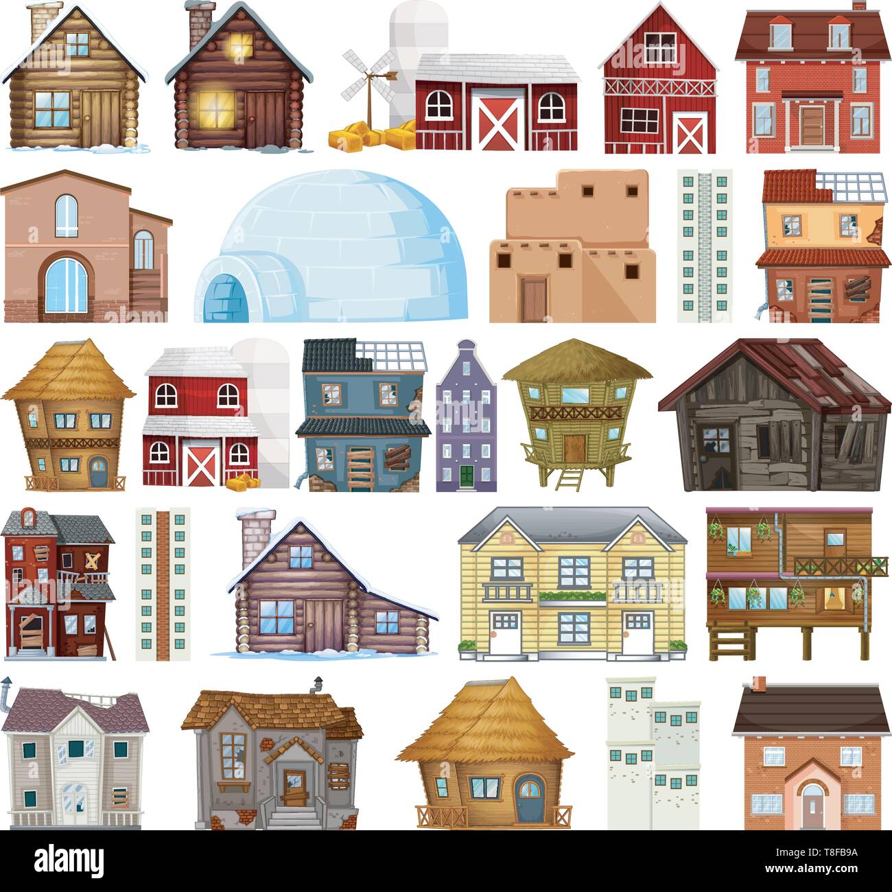 Modern house style barn house Stock Vector Images - Alamy