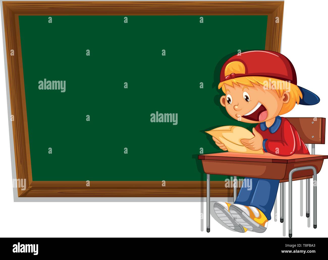 Boy chalkboard Stock Vector Images - Alamy