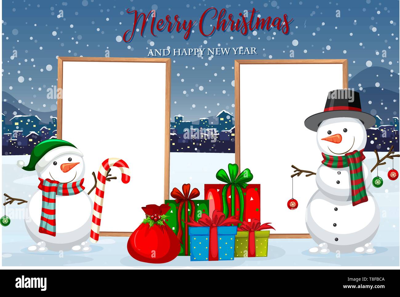 A christmas card template illustration Stock Vector Image & Art - Alamy
