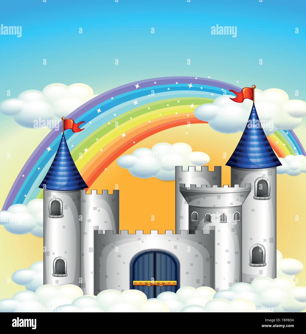 Beautiful scene medieval old Stock Vector Images - Alamy