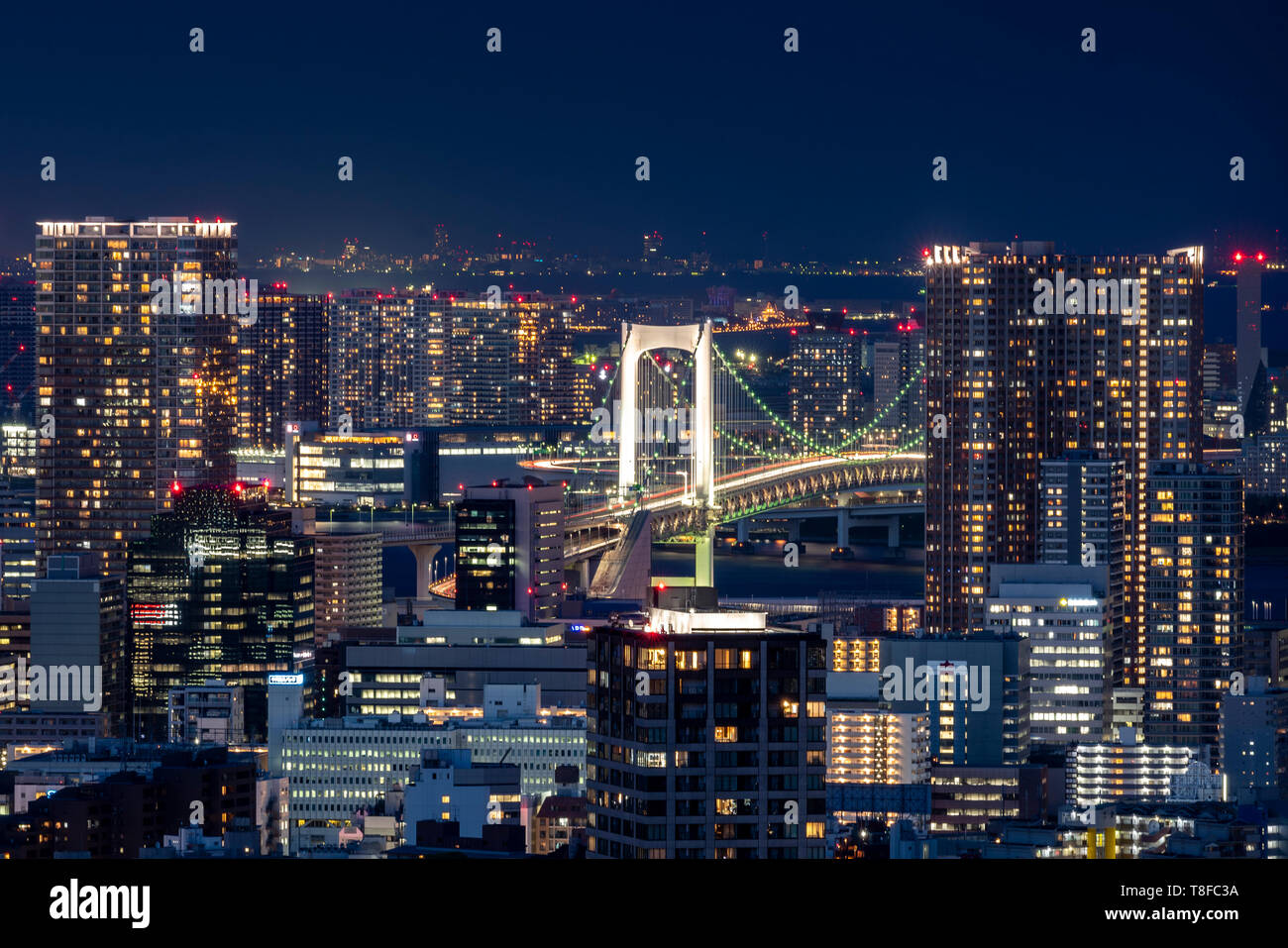 Night view of rainbow bridge hi-res stock photography and images - Alamy