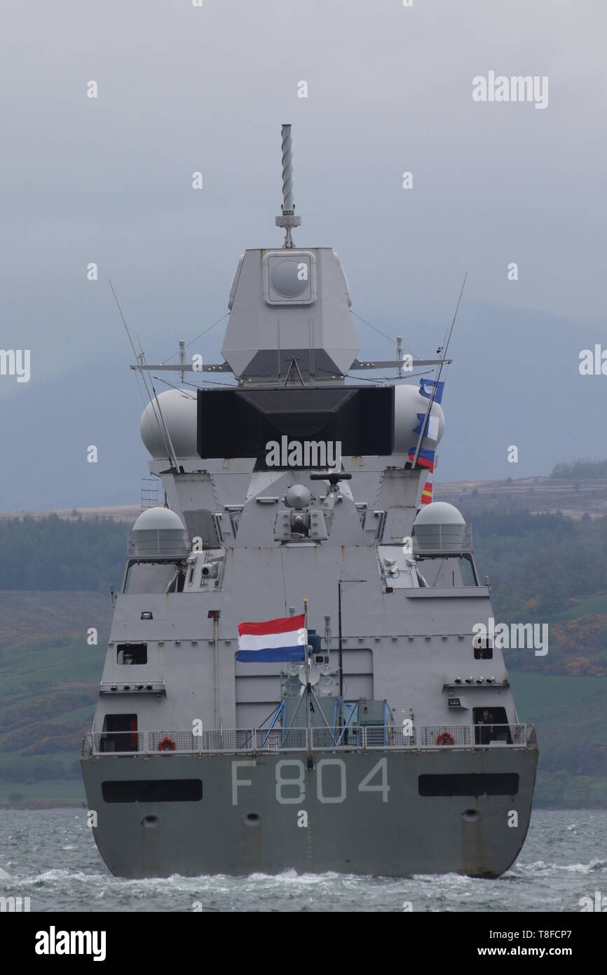 HNLMS De Ruyter (F804), a De Zeven Provincien-class frigate operated by the Netherlands Navy ...