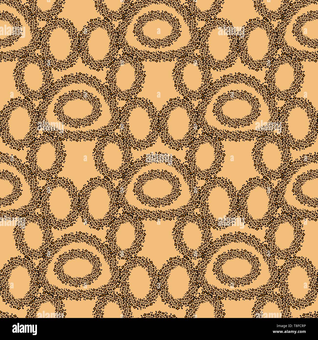 Dog paw print seamless with leopard skin style. eps 10 Stock Vector ...