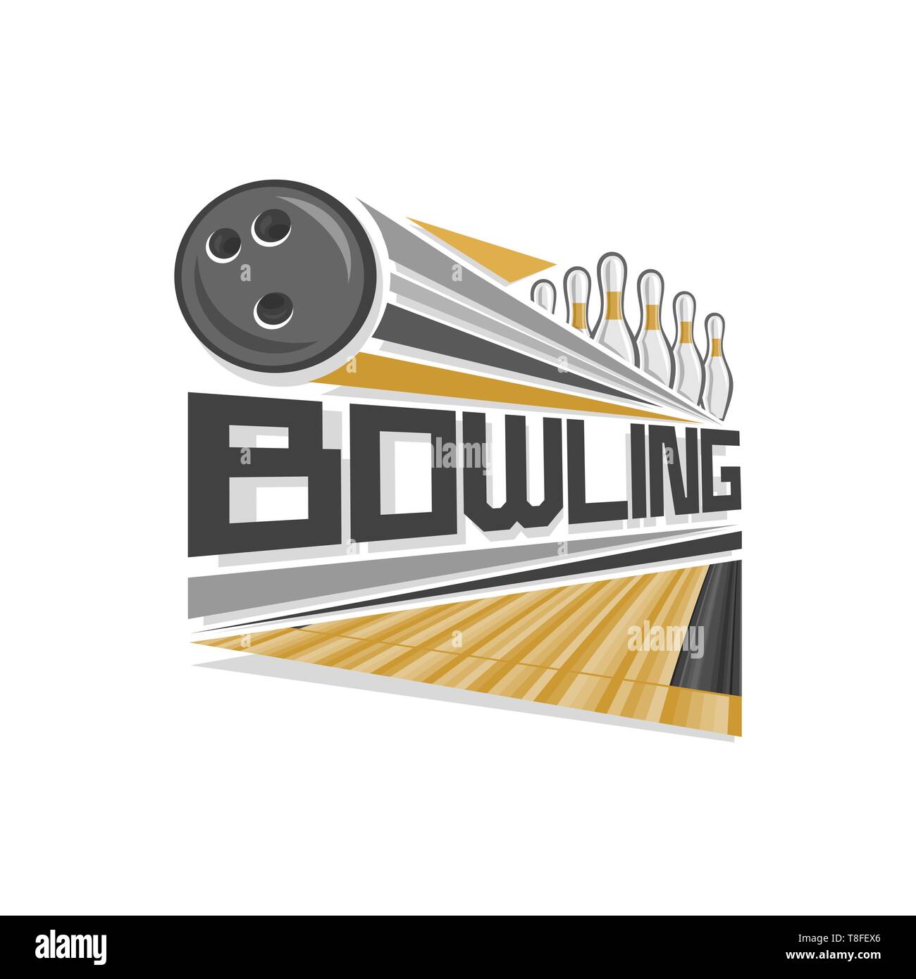 Bowling game icon logo Cut Out Stock Images & Pictures - Alamy