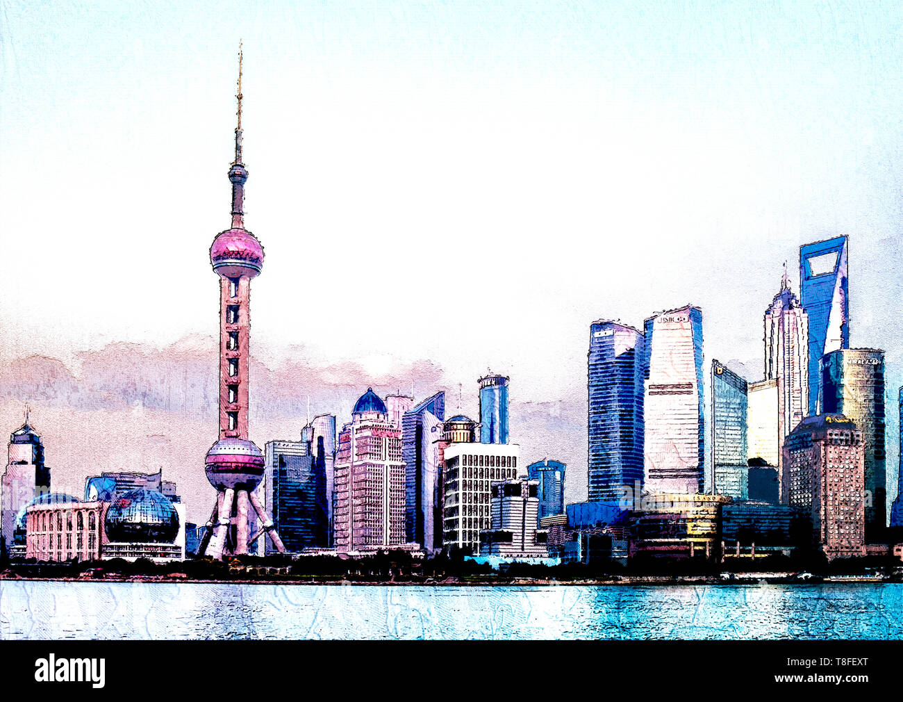 Shanghai sketch hi-res stock photography and images - Alamy