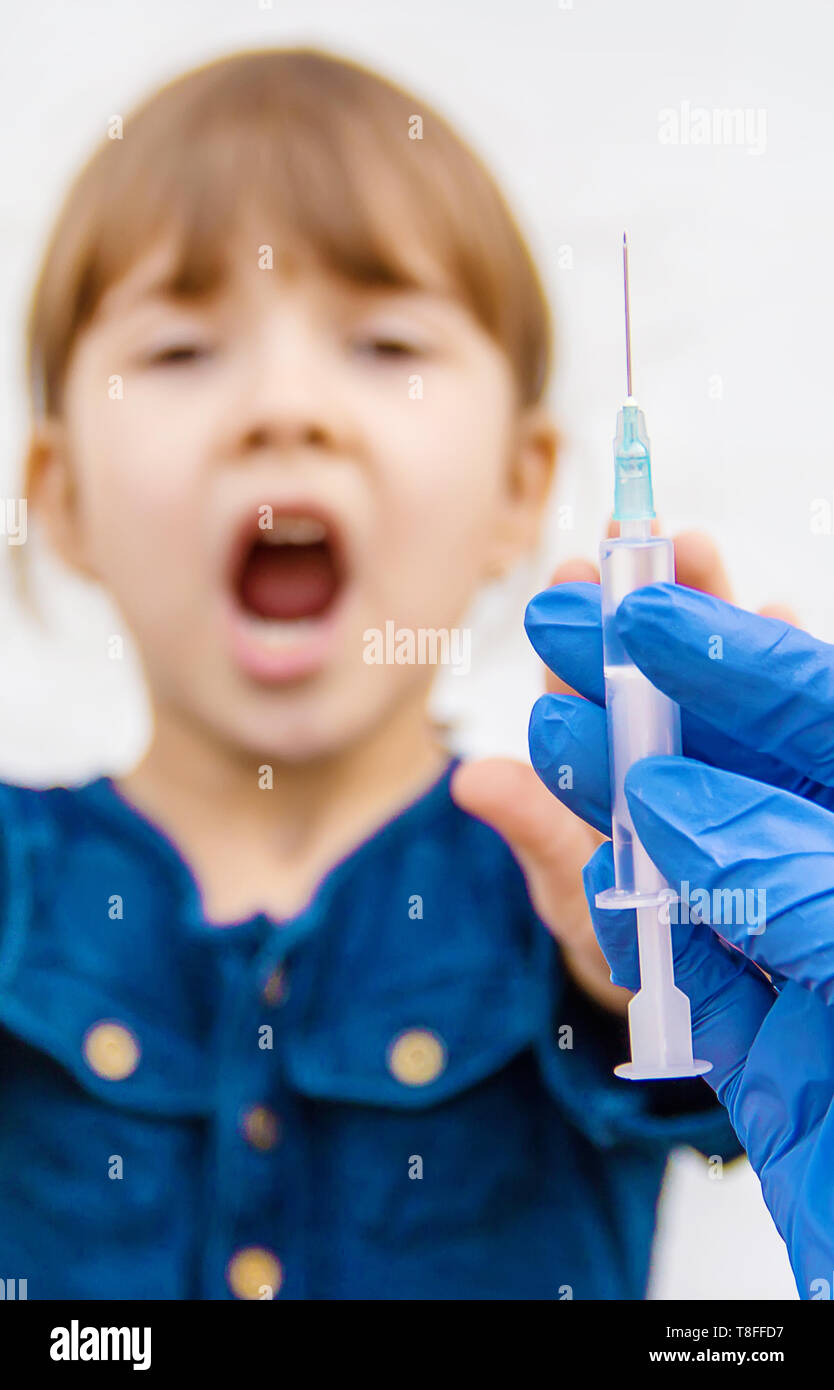 vaccination of children. An injection. Selective focus Stock Photo - Alamy