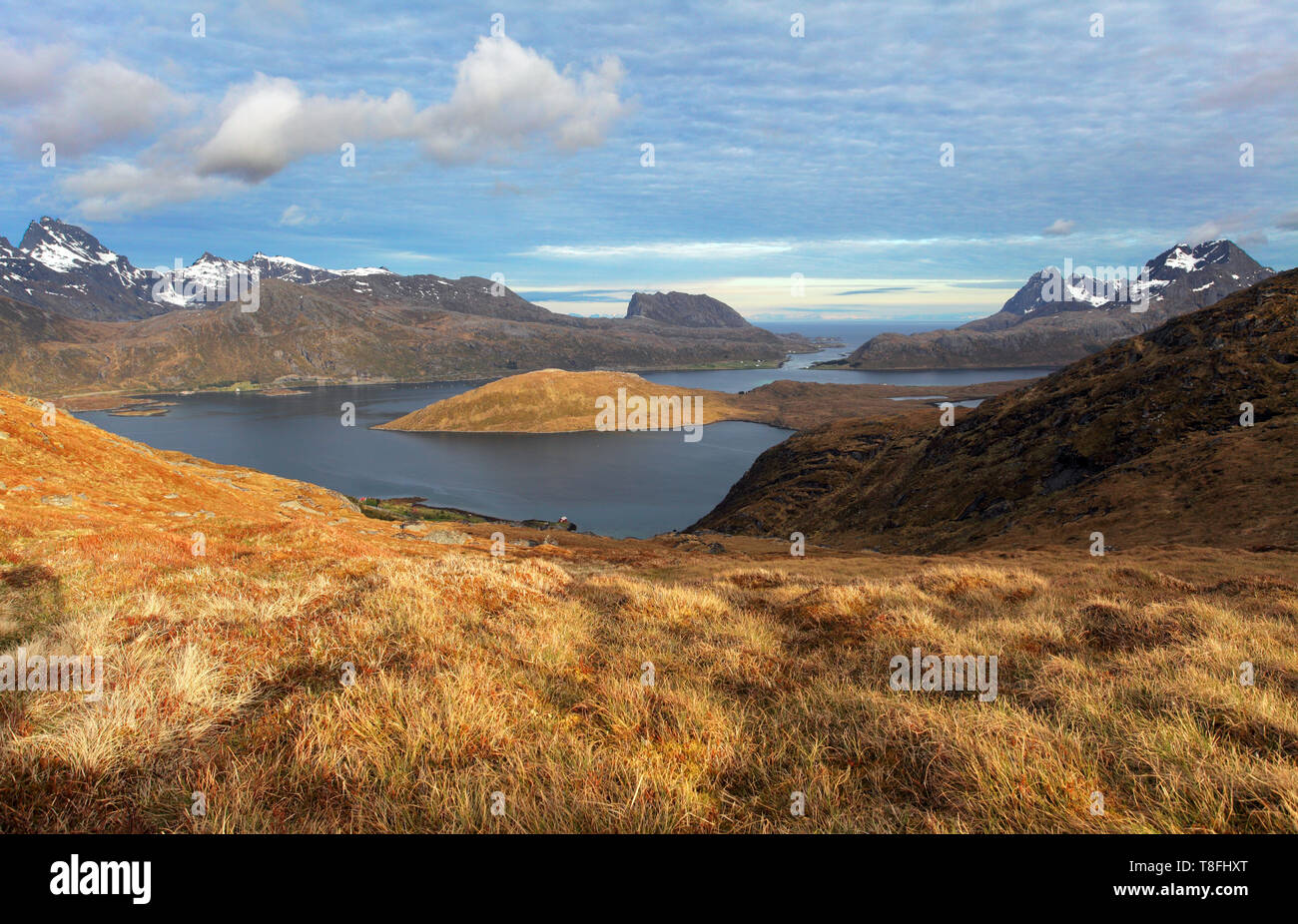 Mountain norway landscape - Lofoten Stock Photo - Alamy